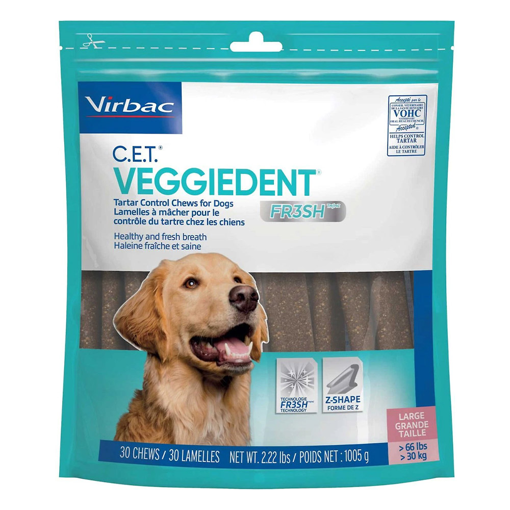 Buy Veggiedent Dental Chews For Large Dogs - Free Shipping